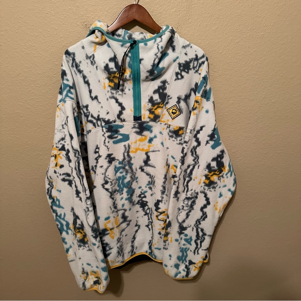 Outdoor Afro X Rei Men’s Patterned Fleece 1/4 Zip Hoo… - Gem